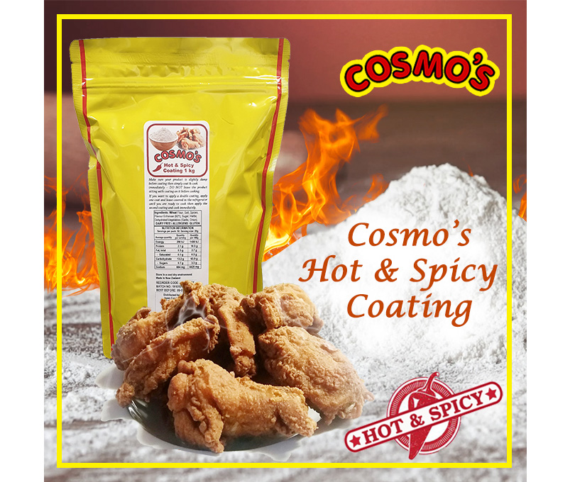 Cosmo's Hot & Spicy Coating for chicken, fish, any meat or veggie
